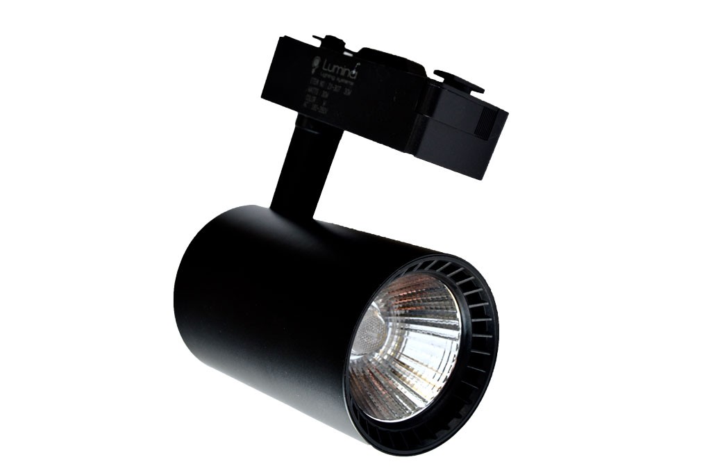 Projecteur Led sur rail noir 30W Lumière Jaune 3000k LTRLZX-307BK-30W ...