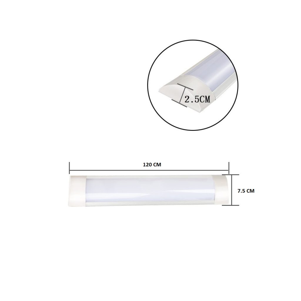 Reglette plate Led intégré 120cm 36W Lumière blanche 6500k LWL120CM ...