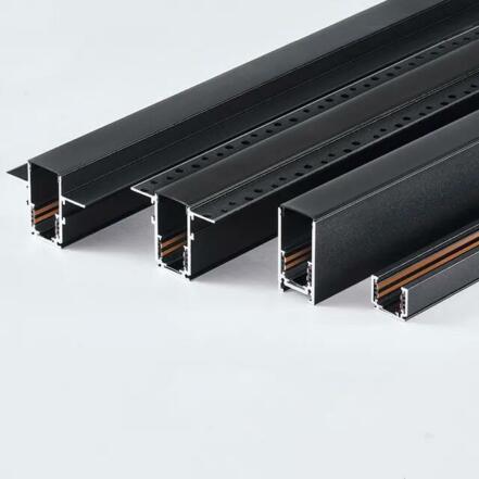Rail magnétique encastrable noir 2 mètres mag-track