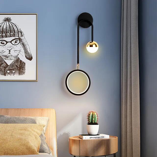 Applique murale circulaire de luxe, design nordique moderne 3 Couleurs ...